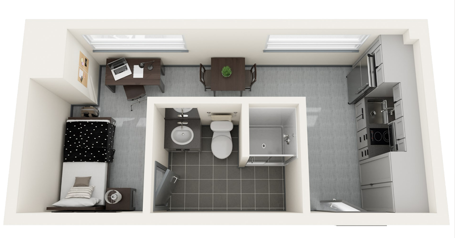 Studio Single, Private Bathroom - Lumina